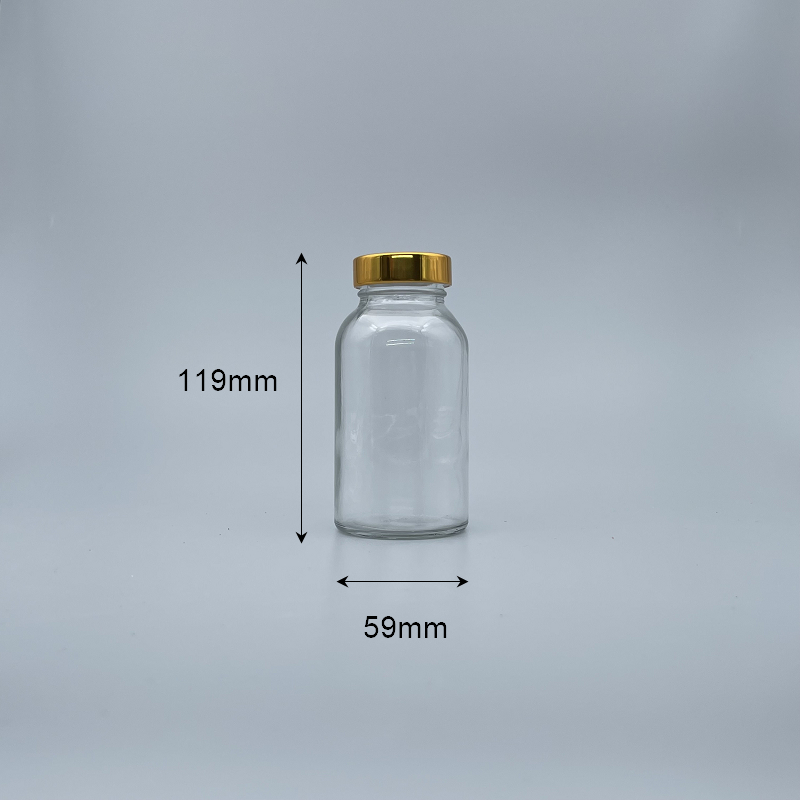 透明玻璃瓶 13K 金蓋 190ml