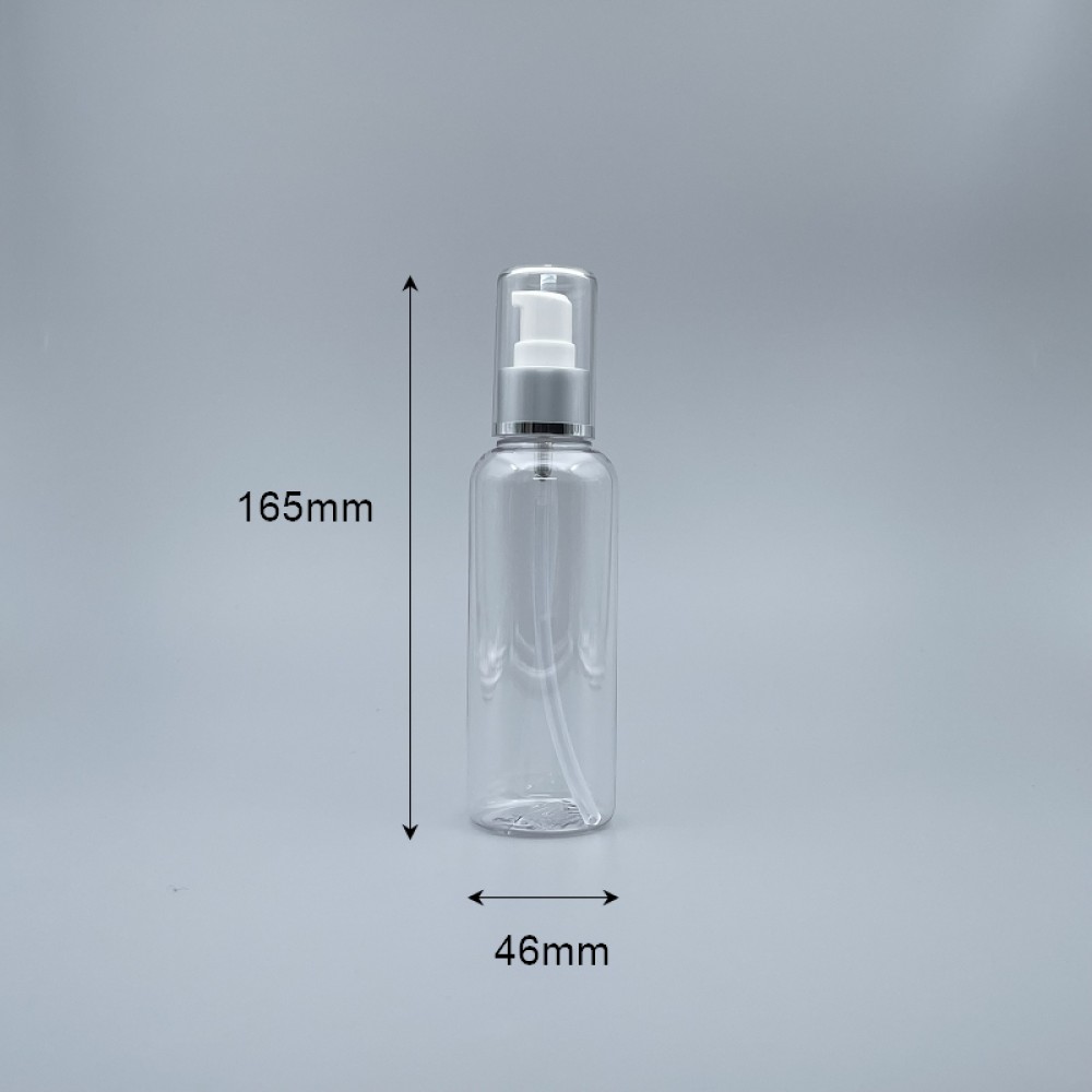 壓瓶 附蓋霧銀中束 PETG 150ml 透明 TR-150